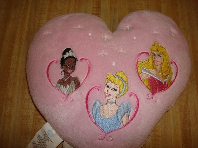 3-DISNEY PRINCESSES Heart-Shaped Pillows SUPER CUTE!!!! | eBay