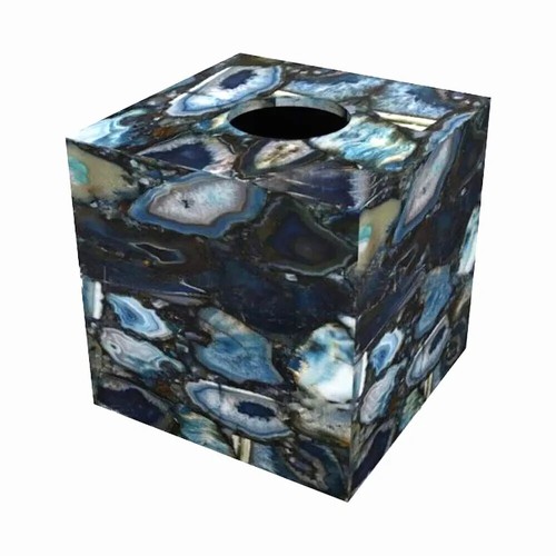 Natural Blue Agate Tissue Holder Box Kitchen Accessories, Black Friday ...