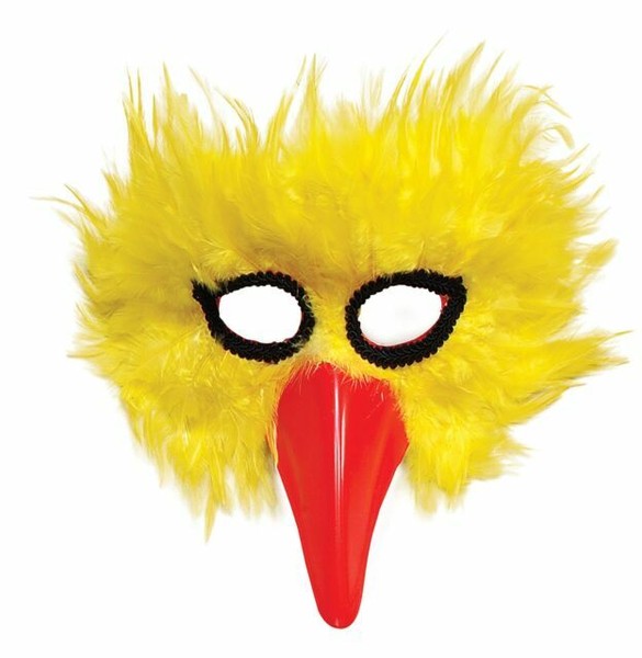 Yellow Big Bird Mask Red Beak Masquerade Adult Fancy Dress Chicken for ...