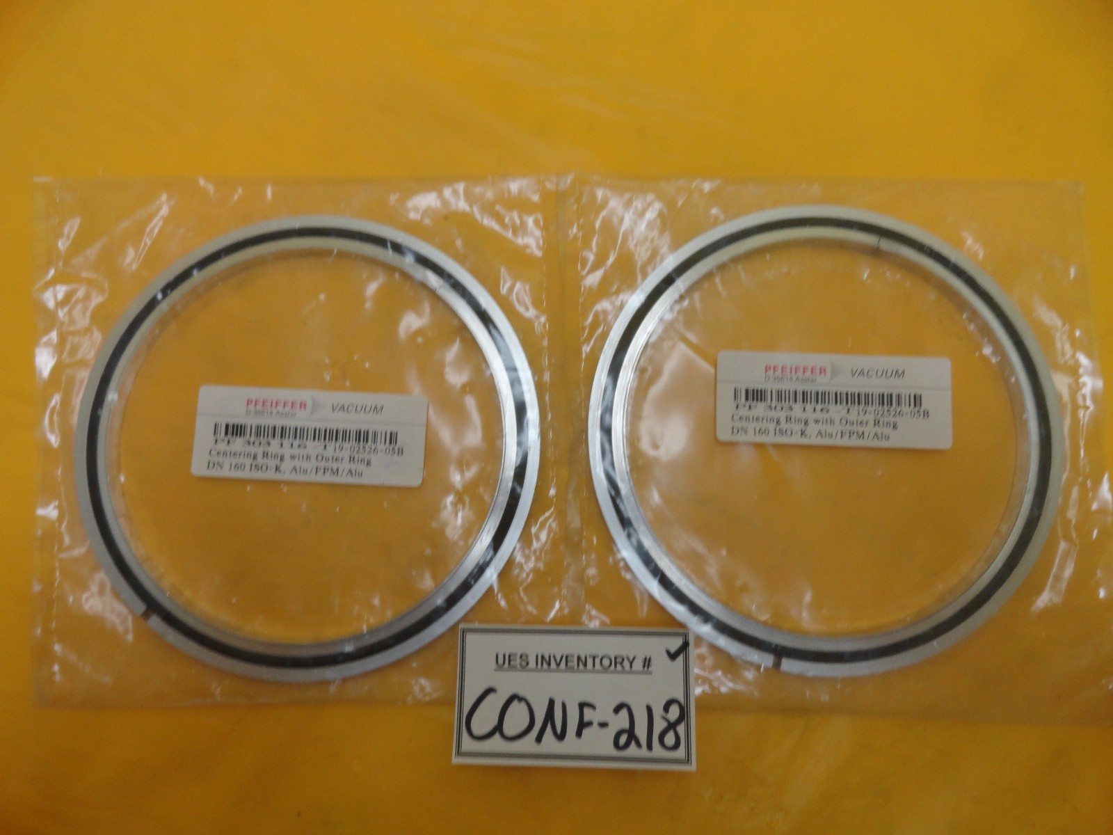 Pfeiffer Vacuum PF 303 116-T Centering Ring ISO160 19-02526-05B Lot of ...