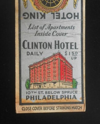 1930s Clinton Hotel 10th St. below Spruce Hotel King Philadelphia PA ...