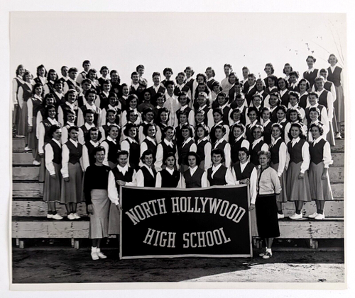 1950s North Hollywood CA High School Female Students Teachers Class VTG ...