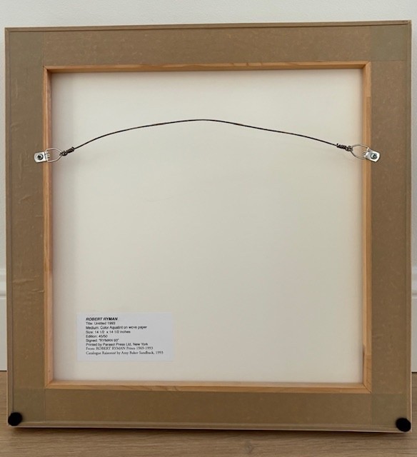 Robert Ryman (Color Aquatint, 1993) | eBay