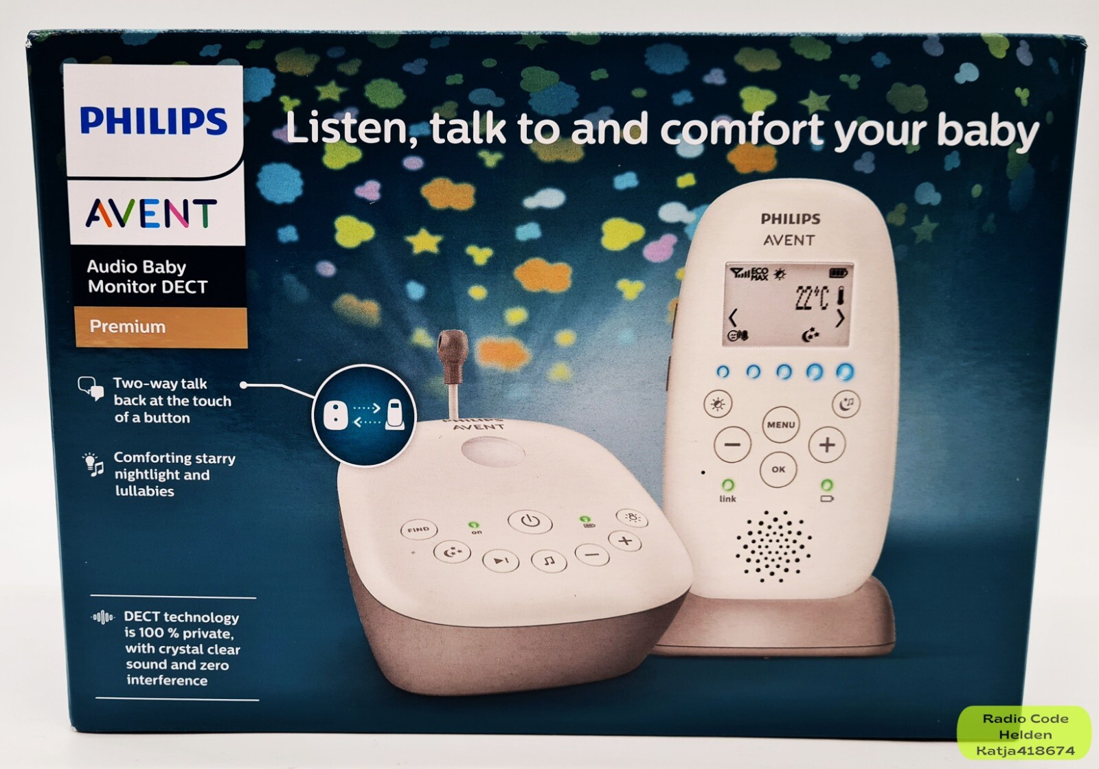 Philips Avent Audio Babyphone SCD733/26 DECT-Technologie Sternenhimmel ...