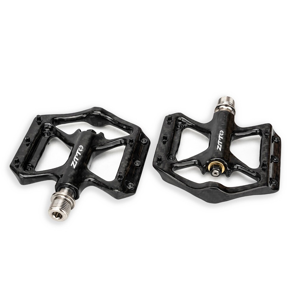 Ultra Light Full Carbon Fiber Bearing Pedals Road Bike Pedal Titanium ...