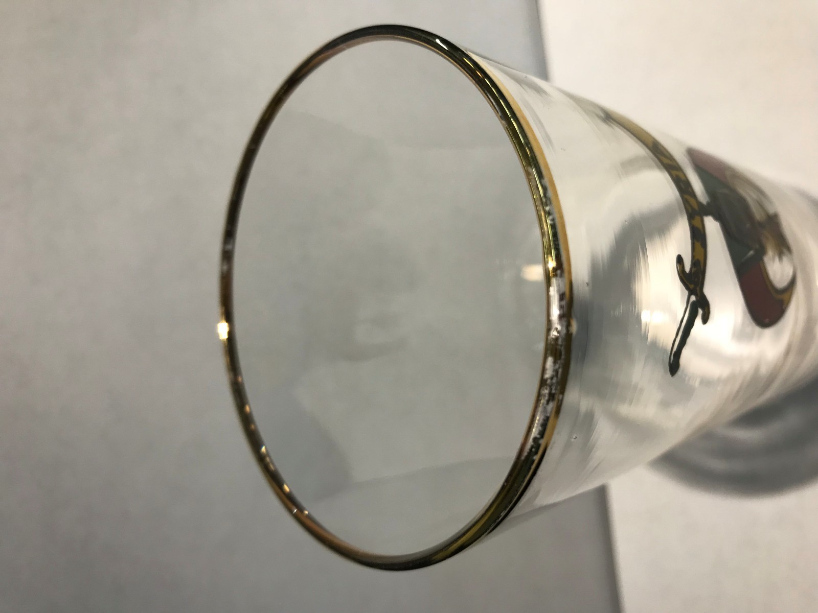 Vintage Masonic Shriners Gold Rimmed Drinking Glass w/Scimitar ...