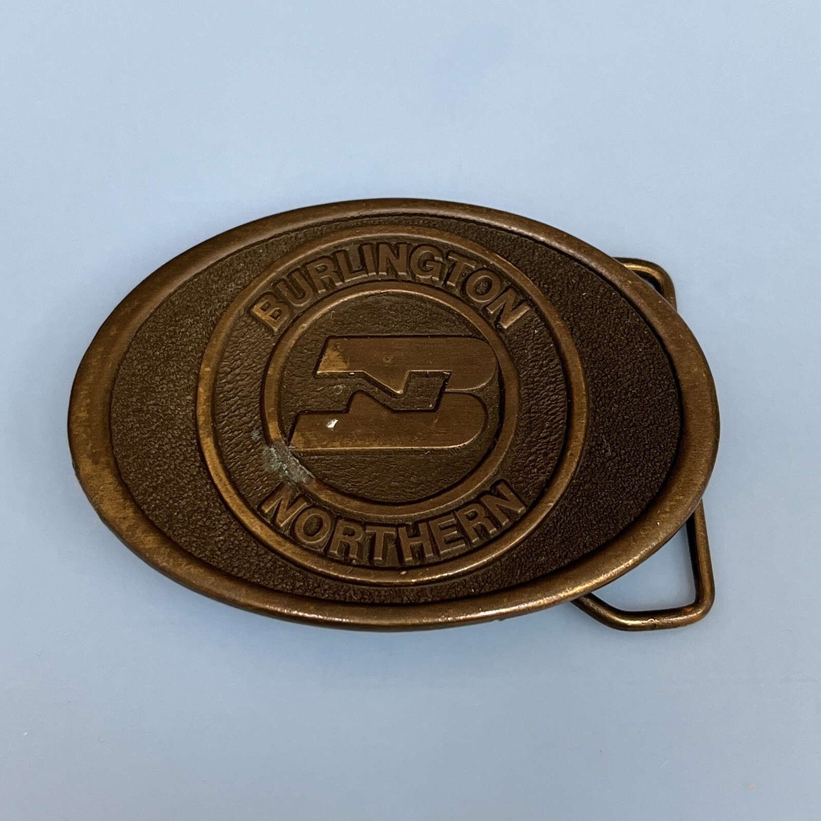 VINTAGE 70’s Burlington Northern Belt Buckle Train Ra… - Gem