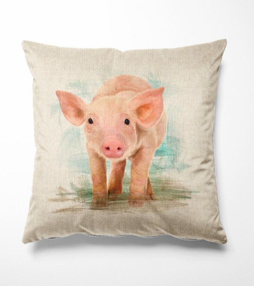 Animal Country Creature Linen Look Cotton Rich Fabric Cushion Panels ...