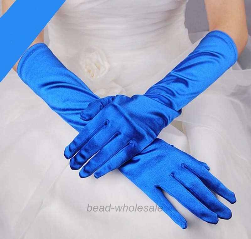 Fashion Satin Long Gloves Opera Wedding Bridal Evening Party Prom ...