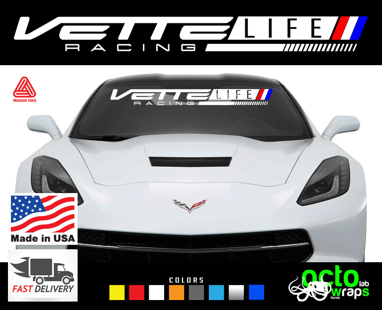 fit Chevrolet Corvette z06 c7 c8 c6 c5 zr1 grand sport windshield decal ...