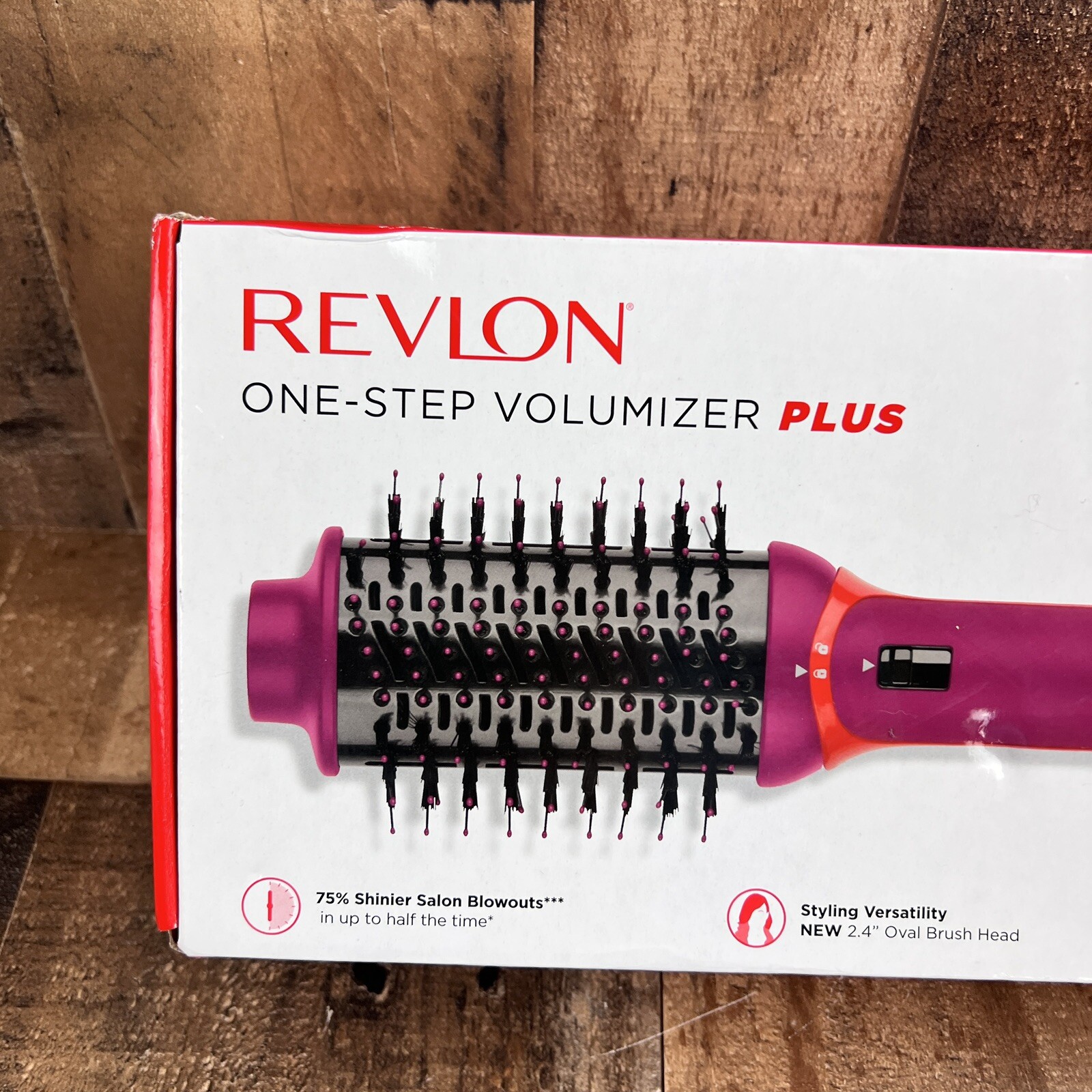 NEW Revlon One Step Volumizer Plus Hair Dryer Hot Air Brush Plum Model ...