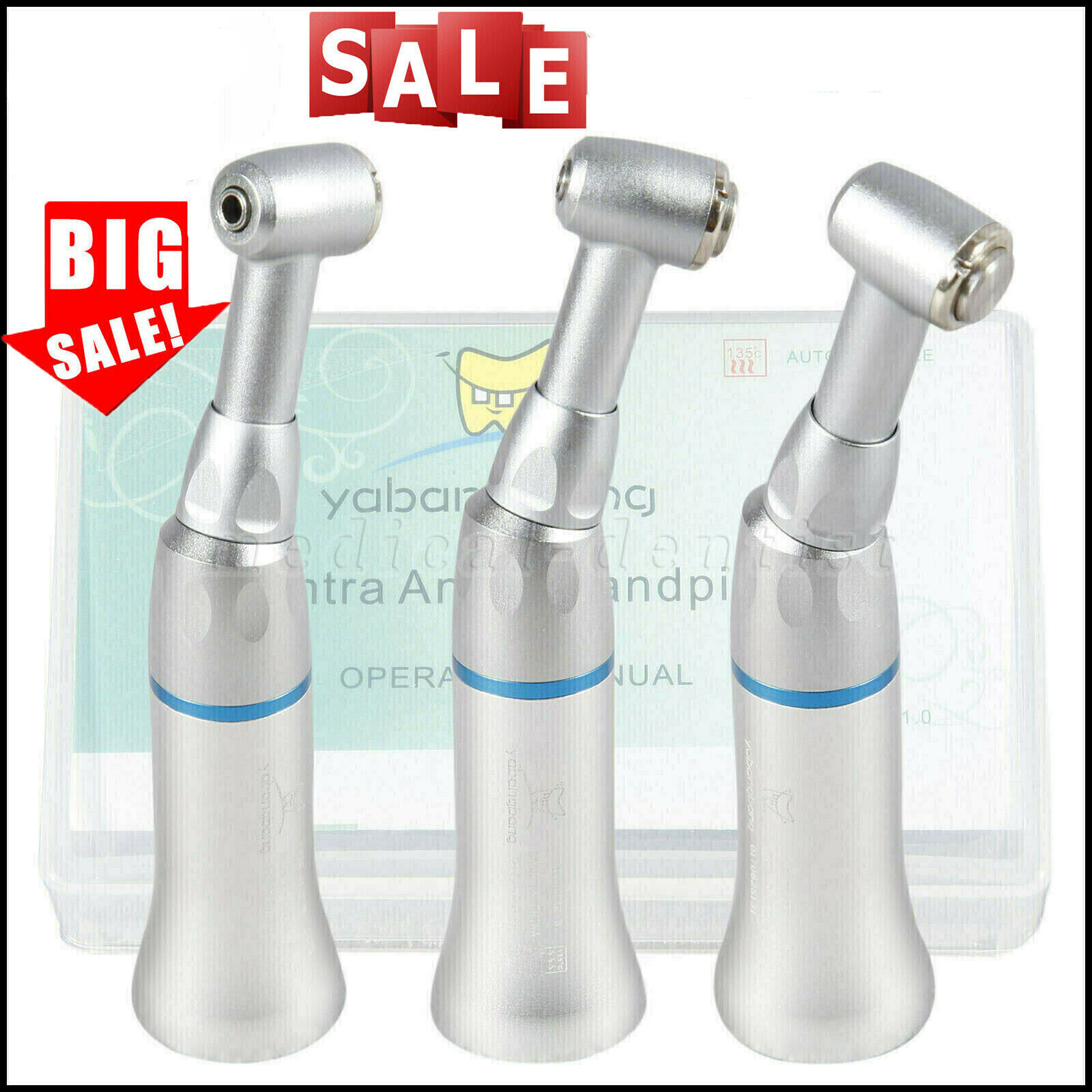 NSK Style Dental Slow Low Speed Contra Angle Handpiece Push Button E ...