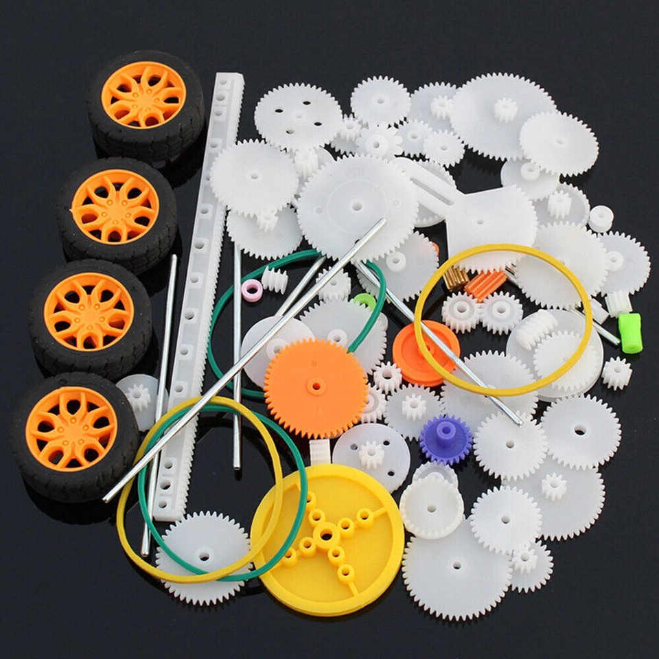 82Pcs Plastic Gear Set for Toy Motor Car Robot Reduction Model Kit ...
