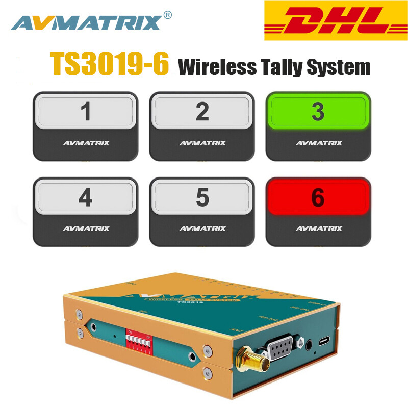 AVMATRIX TS3019 200m Wireless Multi-Camera Tally System PTZ Remote ...