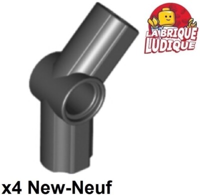 Lego technic 4x Axle pin connector angled coude 135° #4 noir/black ...