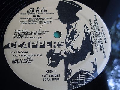 Original 1980 Electro Rap 12" : Clappers ~ Clappers Revue ~ Rap It Up ...