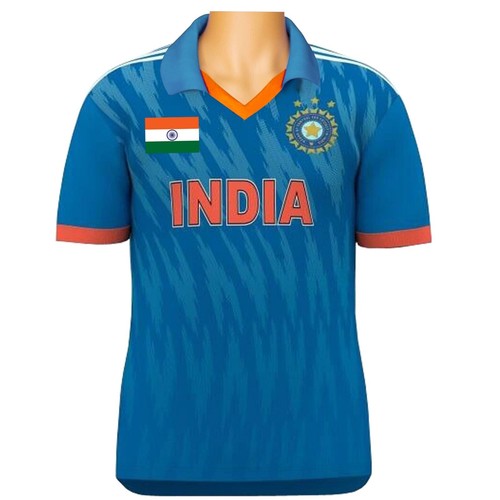 India Cricket T Shirt Jersey Unisex Adults Mens Sports Shirts Top ODI ...