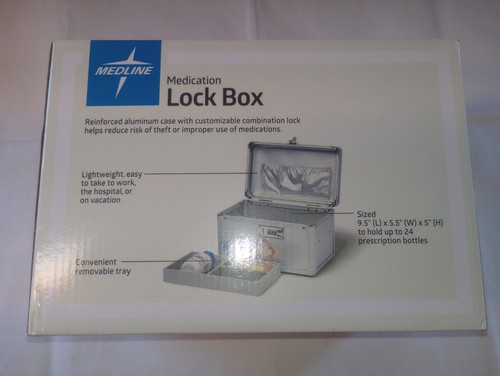 Medline Medication Lock Box Programmable Combination & Removable Tray ...