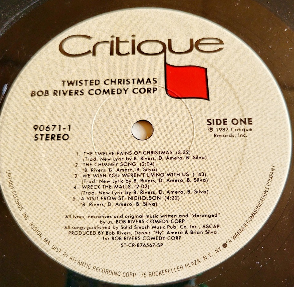 Twisted Christmas Bob Rivers Comedy Cor 1987 LP Vinyl ...
