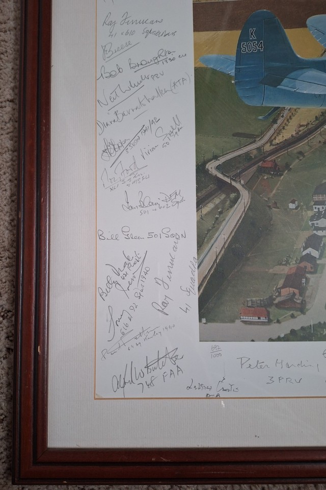 Mitchell's Legacy Spitfire Print Multi Signed By 45 ww2 Spitfire Pilots ...