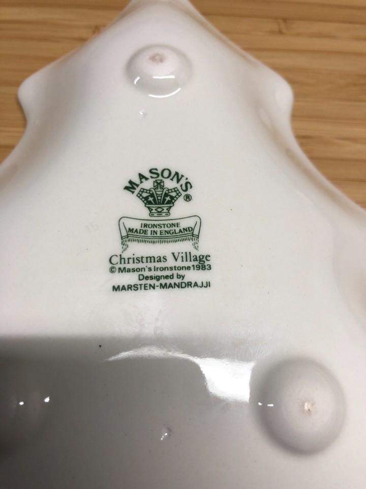 mason's christmas village Schale baumförmig 20,5 x 19,0 cm | eBay.de