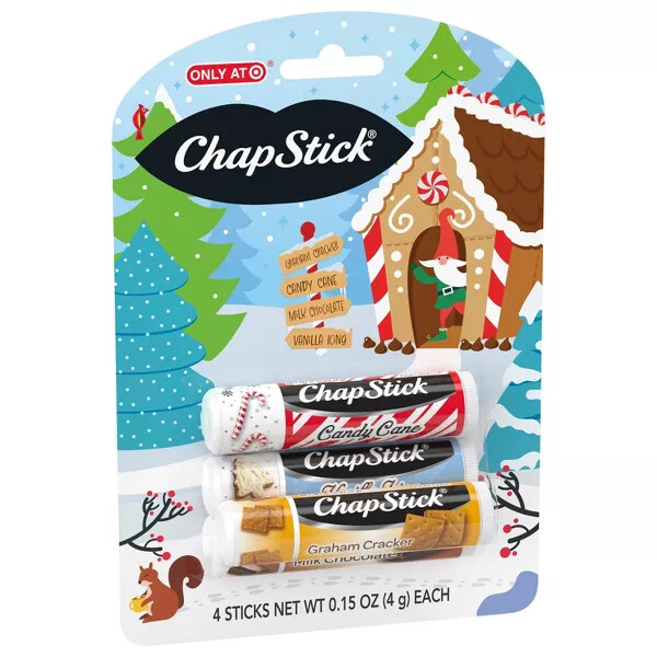 4-pack ChapStick Holiday Collection Moisturizing Lip Balm Gift Set for ...