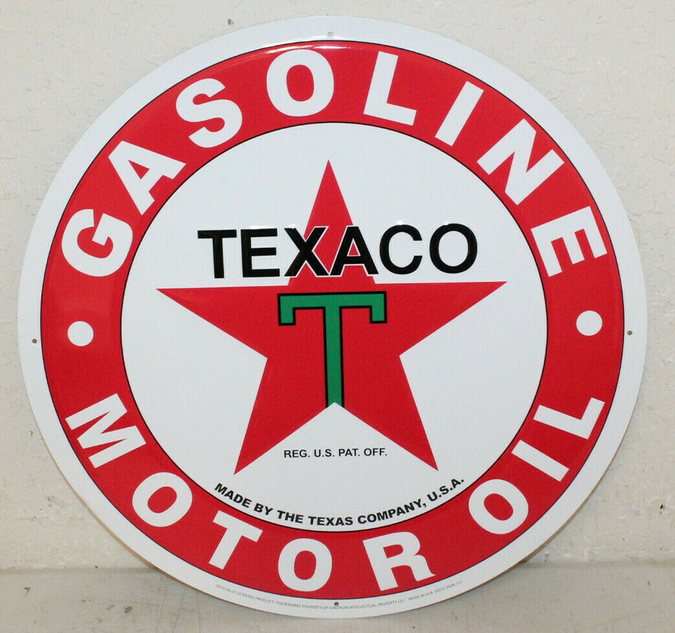 24" Texaco Signs Large Vintage Style Gas Station Man Cave Garage Decor ...
