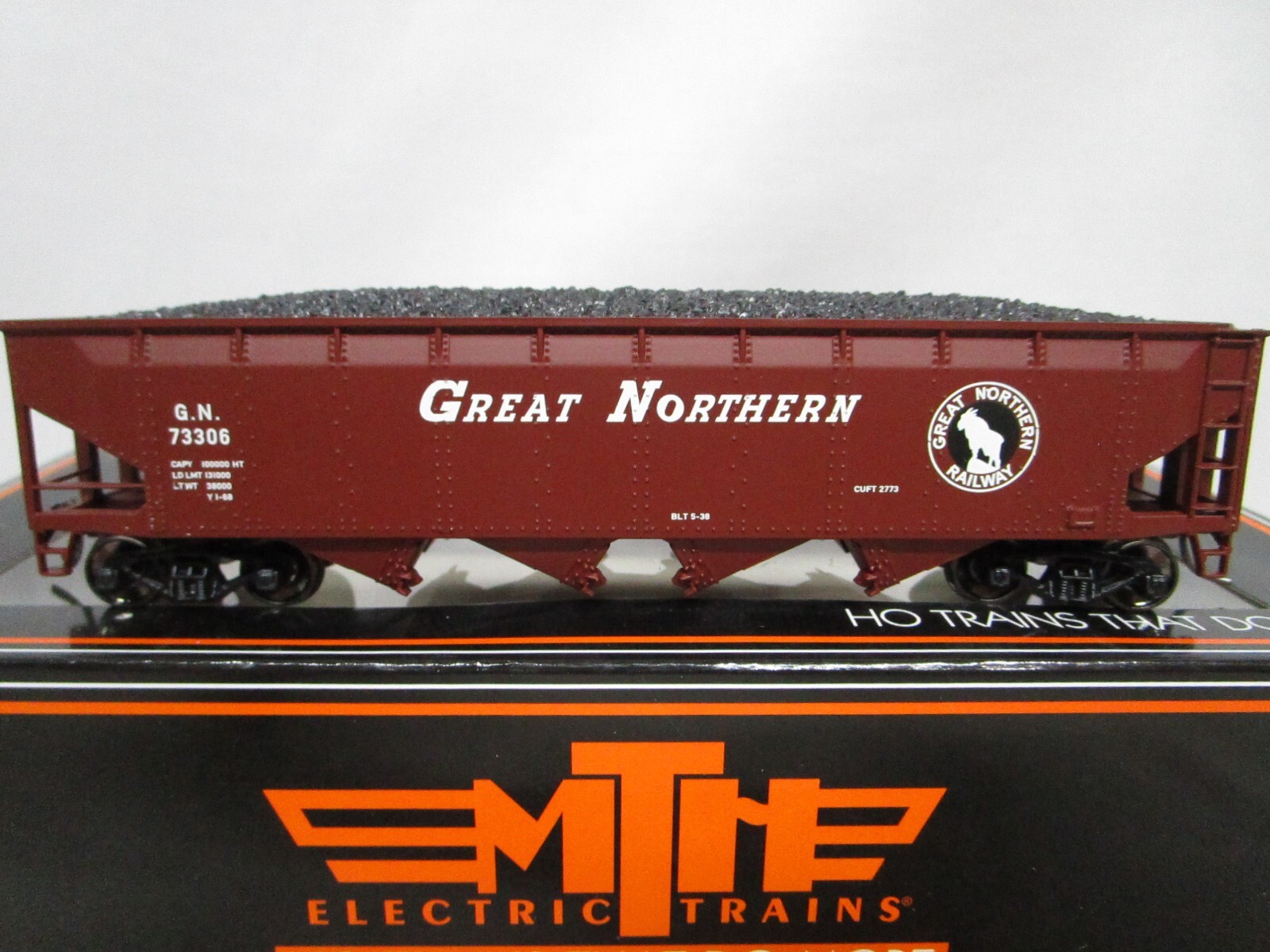 MTH HO Scale GN Great Northern 70 Ton Quad Hopper Car #73306 NOS 85 ...