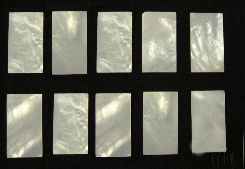 Handmade White MOP blocks 10 pieces, for guitars, mandolins and ukulele ...