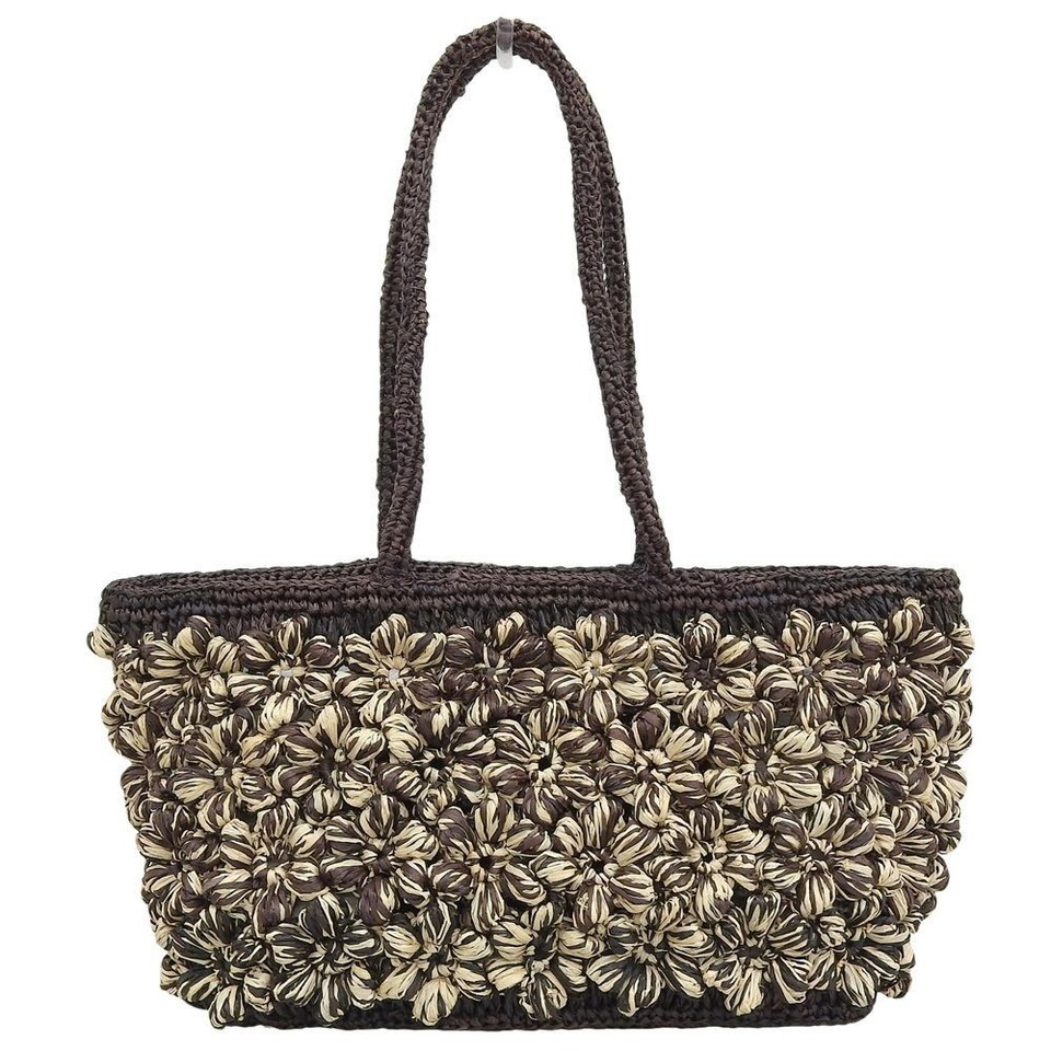 Borsa a mano Sophie Digard intrecciata in rafia marrone beige da donna ...