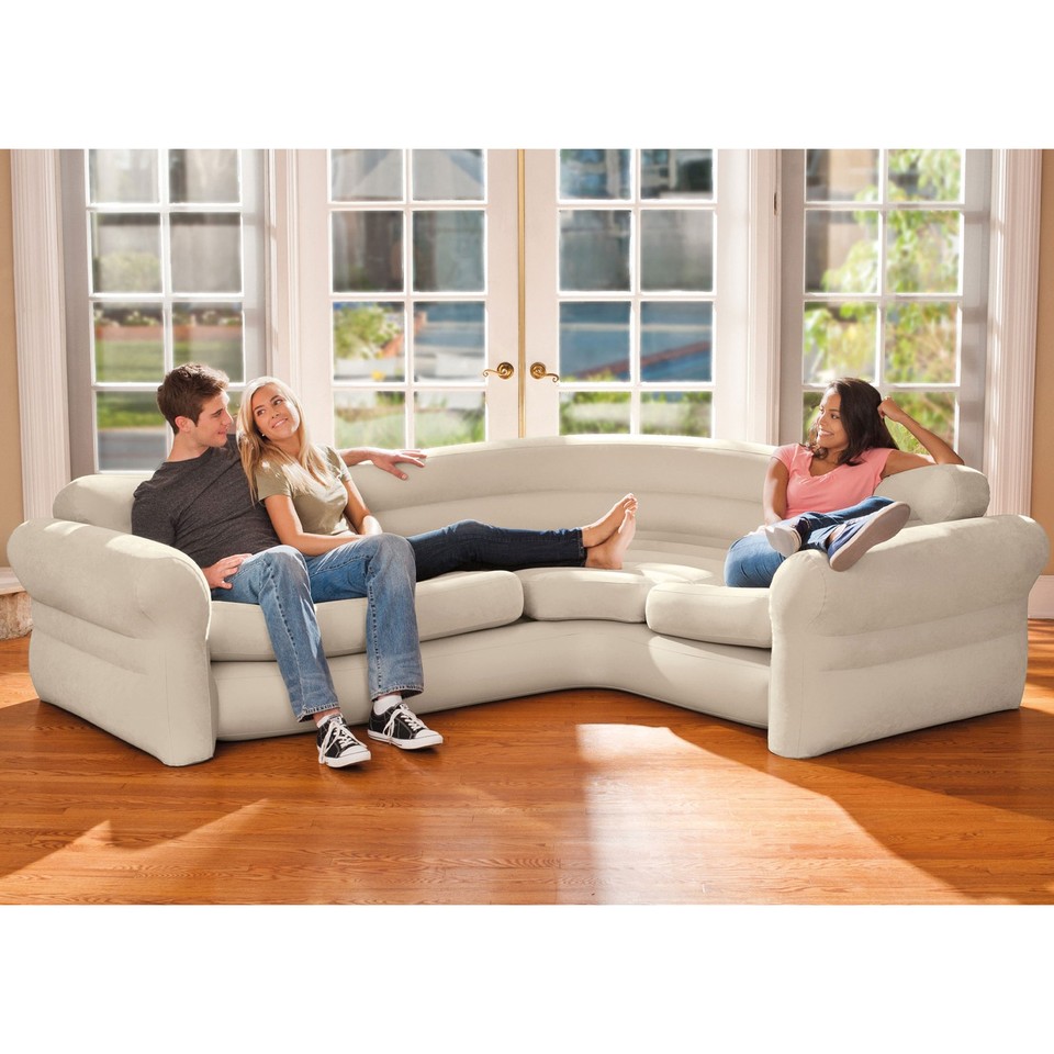 Intex Inflatable Corner Living Room Neutral Sectional Sofa | 68575EP ...