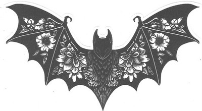 Floral Bat Vinyl Decal | eBay