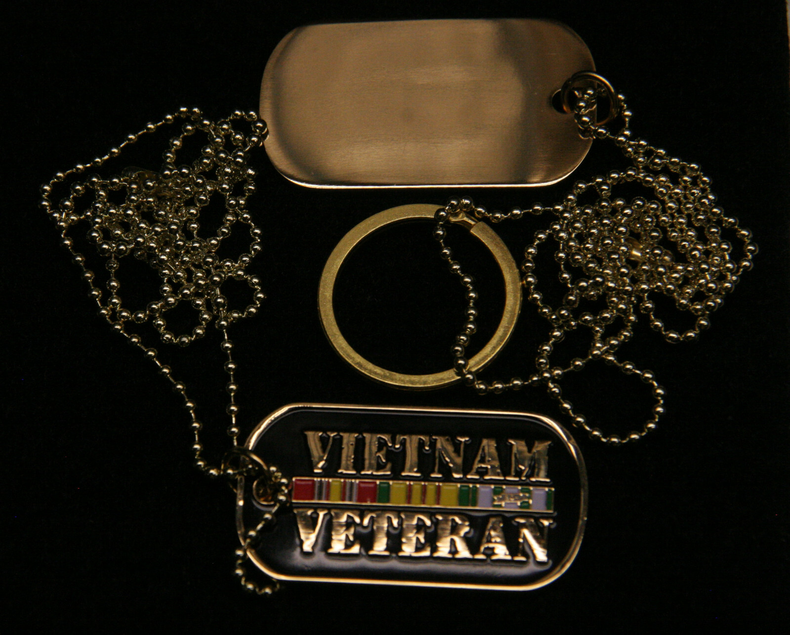 VIETNAM WAR VETERAN DOG TAG KEY CHAIN US ARMY NAVY AIR FORCE MARINE PIN ...