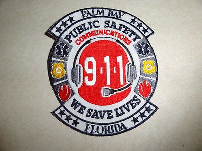 VINTAGE PATCH PUBLIC SAFETY COMMUNICATIONS 9-11 FLORIDA PALM BAY ...