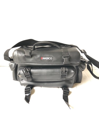 AMBICO Black Soft Leather Shoulder Carry Case Camera / Video ...