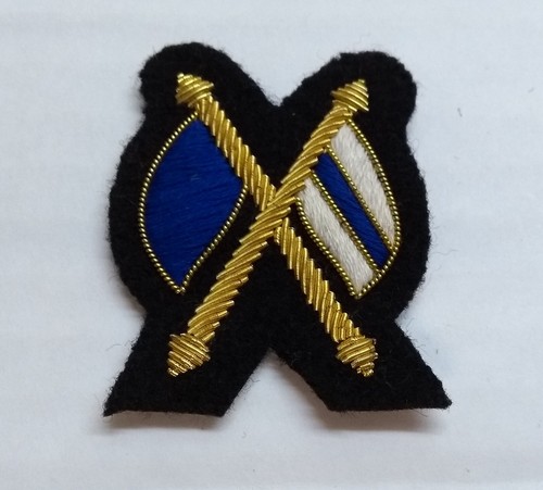 Mess Kit Badge Signallers Cross Flags British Army Hand Embroidered Arm ...