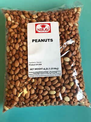 Peanuts Raw Bulk Shelled Unsalted Peanuts 4 Pound- USA Seller | eBay