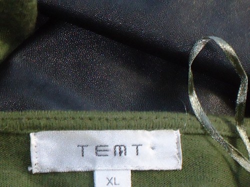 TEMT BlackPleatherOpenFountainFrontGreenCardiganJktSizeXL NWoT | eBay ...