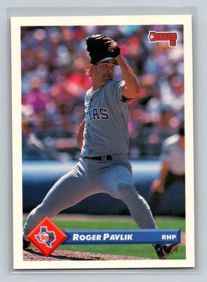 1993 Donruss Rookie RC #113 Roger Pavlik Texas Rangers Baseball Card | eBay