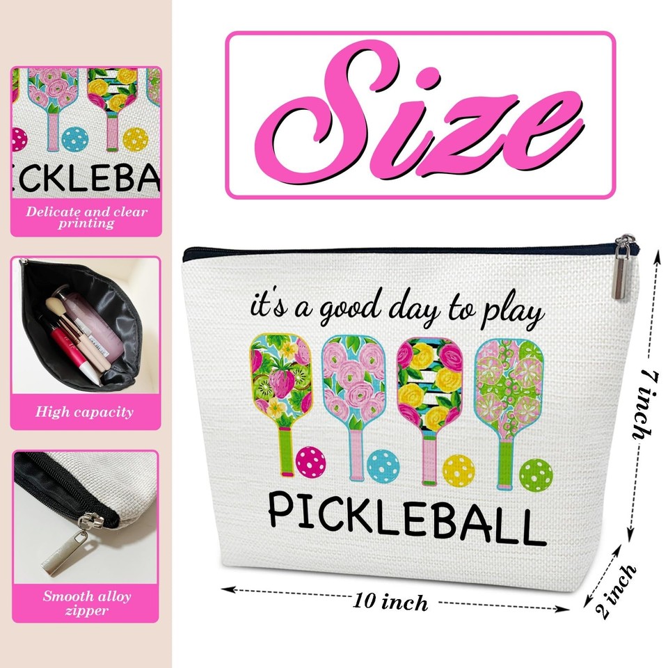 Pickleball Gifts for Women Makeup Bag - Pickleball Gifts Cosmetic Bags ...
