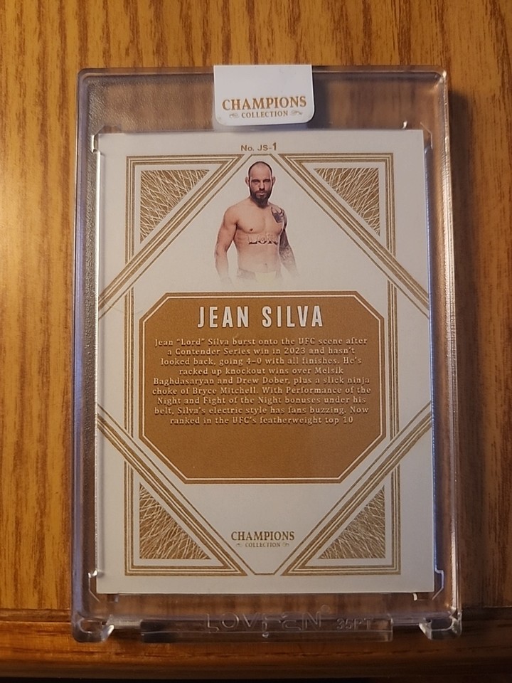 2025 Champions Jean Silva Rookie RC On Card Auto UFC Brazil Fighting ...