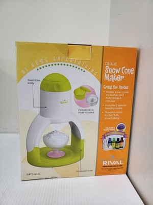 Rival Deluxe Snow Cone Maker IS475-WLG - Green/White | eBay