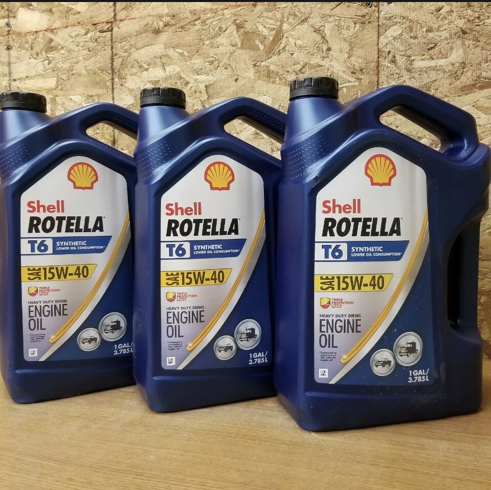 Shell Rotella T6 15W40 Full Synthetic Diesel Engine Oil 15W-40 HD 3 ...