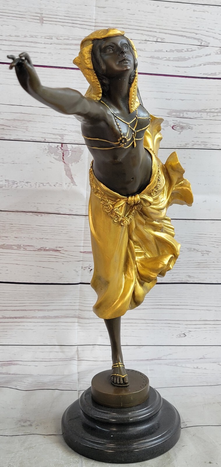 COLINET SPANISH GYPSY DANCER BRONZE SCULPTURE FIGURINE DECOR NOUVEAU | eBay