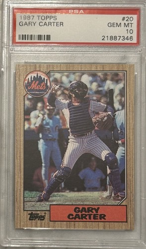 1987 Topps Gary Carter - HOF - PSA 10 GEM MINT #20 | eBay