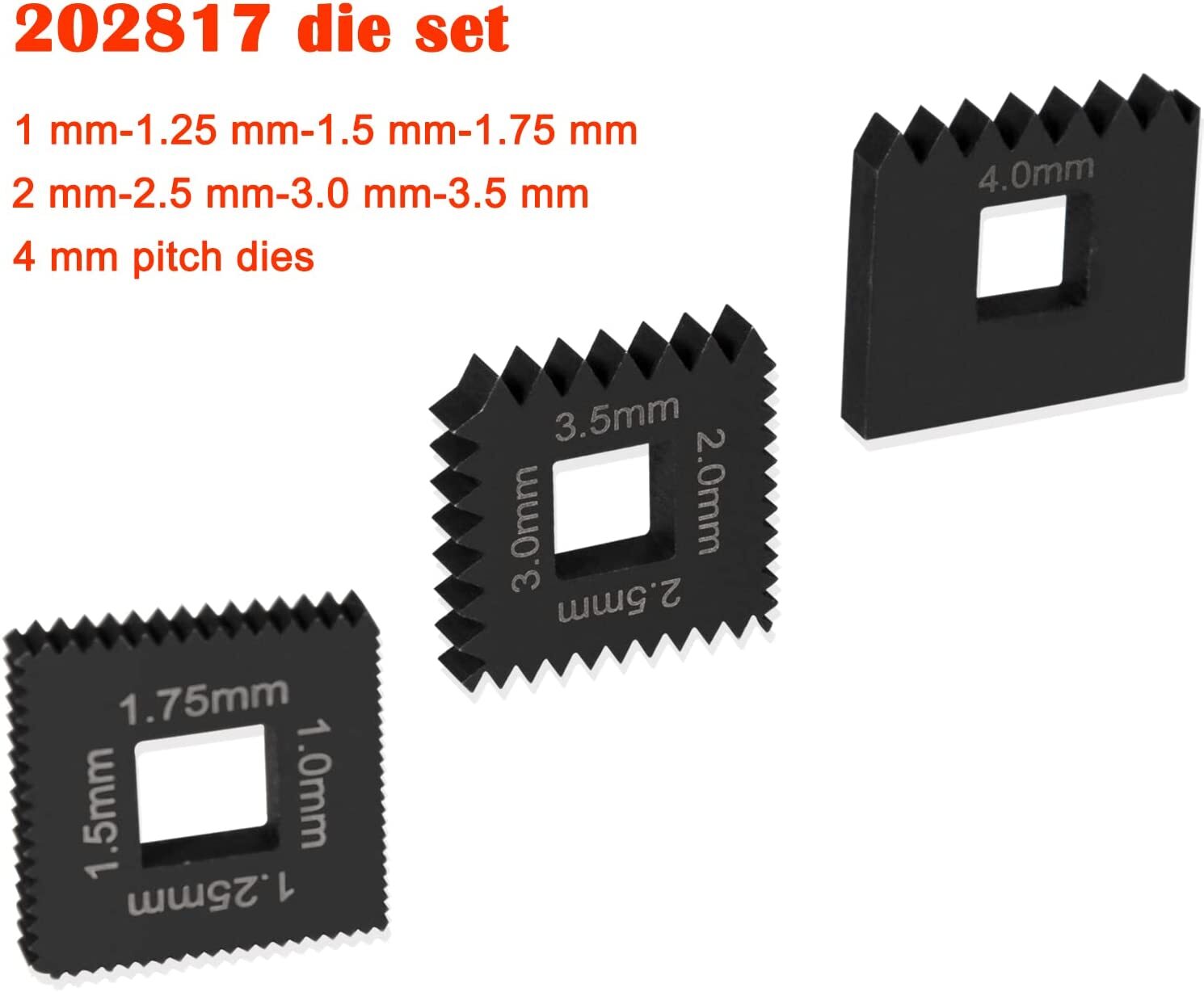 7402 Universal Outside Thread Chaser & Metric Die Set for Thread Repair ...