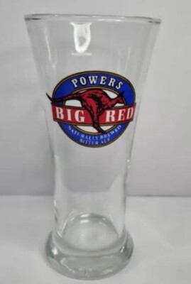 RARE Vintage Powers Bitter Big Red Bitter Ale 285ml Beer Glass | eBay ...