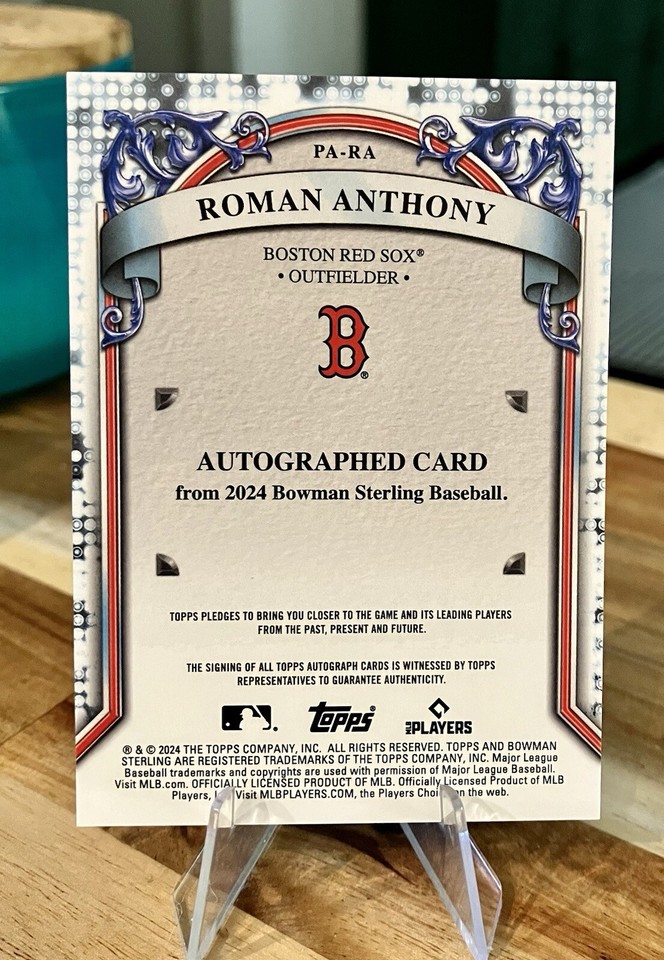 2024 Bowman Sterling Roman Anthony Auto #PA-RA Boston Red Sox | eBay