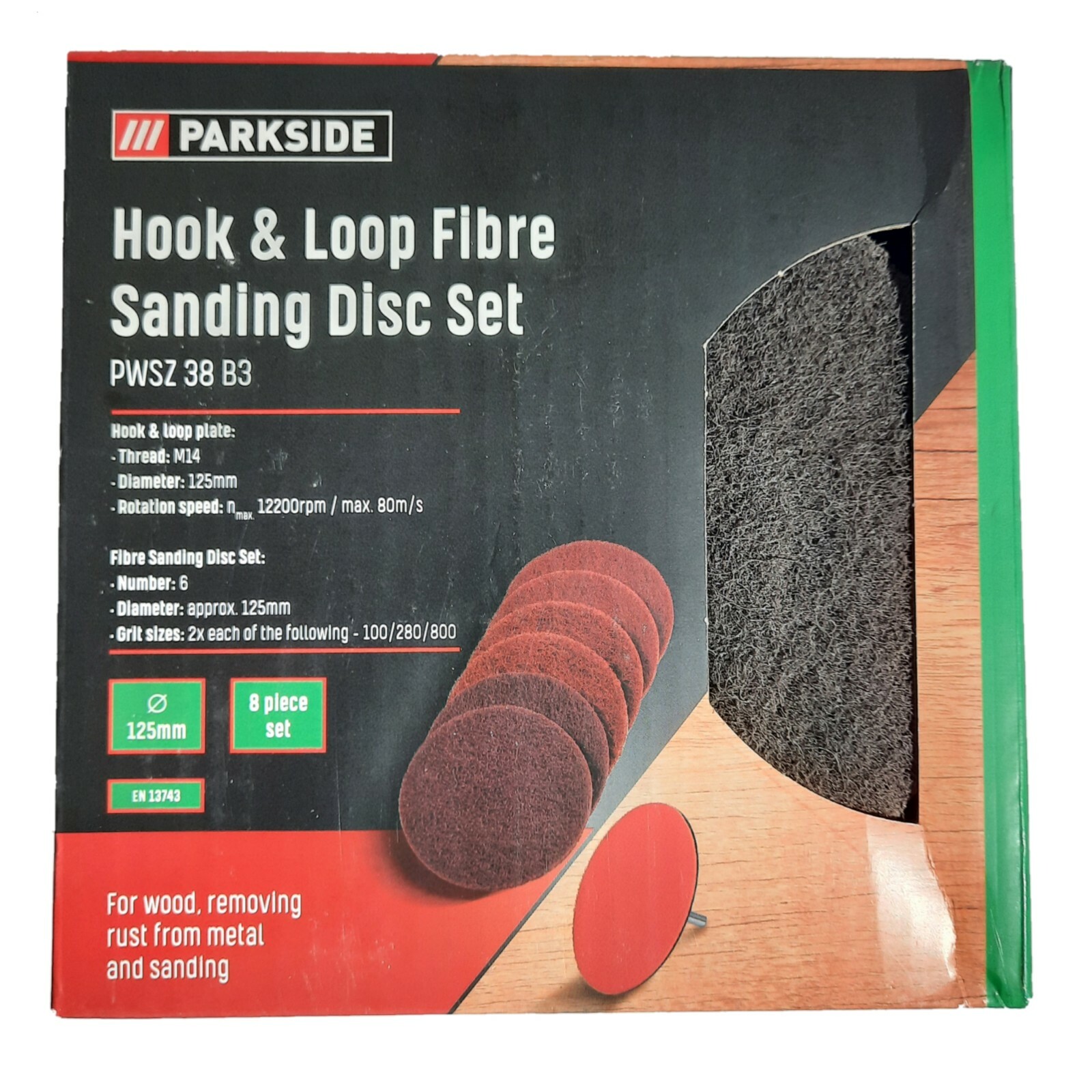 Parkside 125mm Metal Diamond Cutting Grinding Disc Wire Cup Brush Angle ...