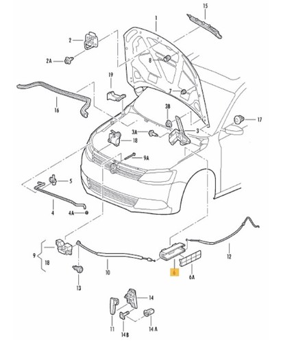 NEW GENUINE VOLKSWAGEN BOWDEN CABLE HOLDER BRACKET 5N0823411A | eBay UK